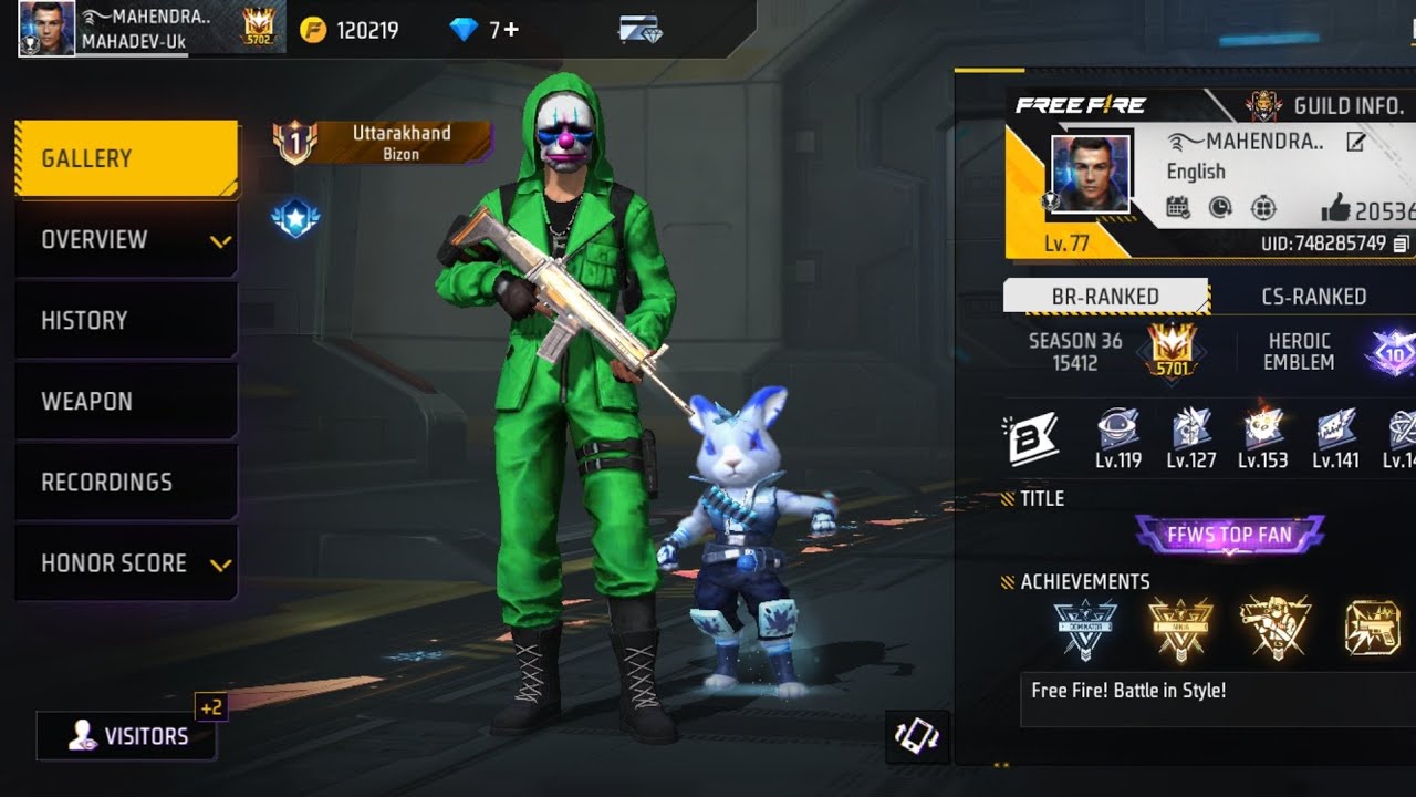 Free fire Live stream gameplay - YouTube