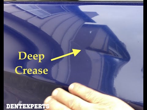 BMW M3 Dent Crease Damage Right Rear Door Paintless Dent Repair ...