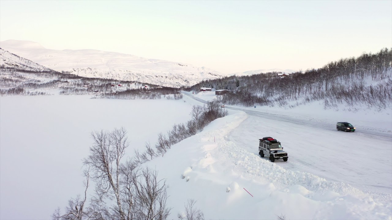 Winter Car Trip To Arctic Circle - Land Rover Defender - Drone & GoPro ...