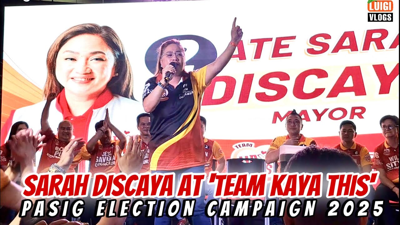 SARAH DISCAYA SPEECH SA SEND-OFF NG 'TEAM KAYA THIS' PARA SA KAMPANYA ...