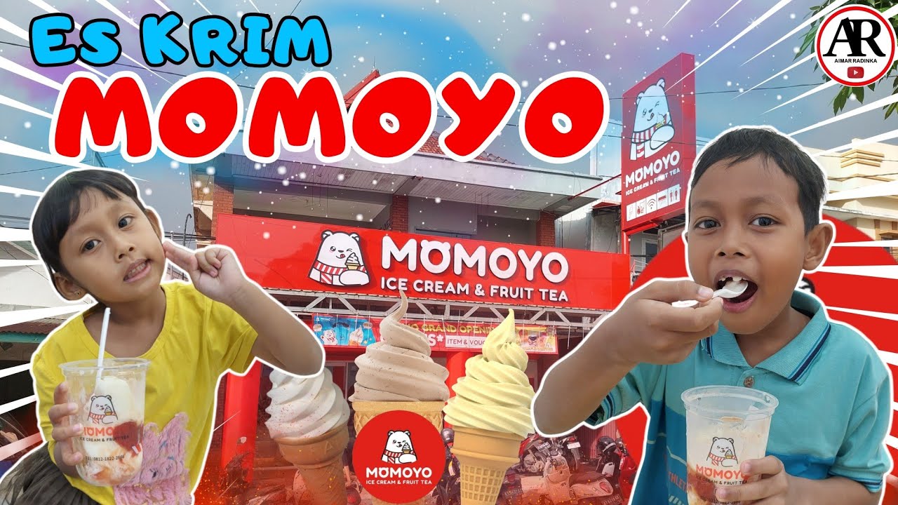 MAKAN ES KRIM MOMOYO YANG BARU BUKA DI KOTA BERAU || PAPA LANGSUNG BELI ...