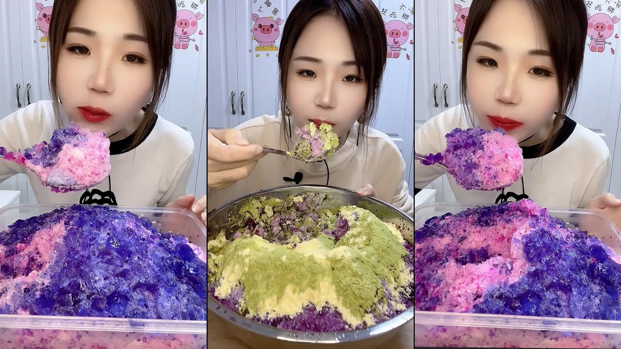 her powdery ice eating asmr - YouTube