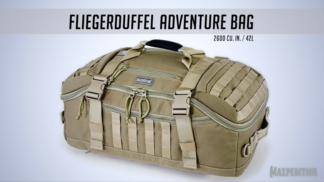 MAXPEDITION FLIEGERDUFFEL ADVENTURE BAG 42L - YouTube
