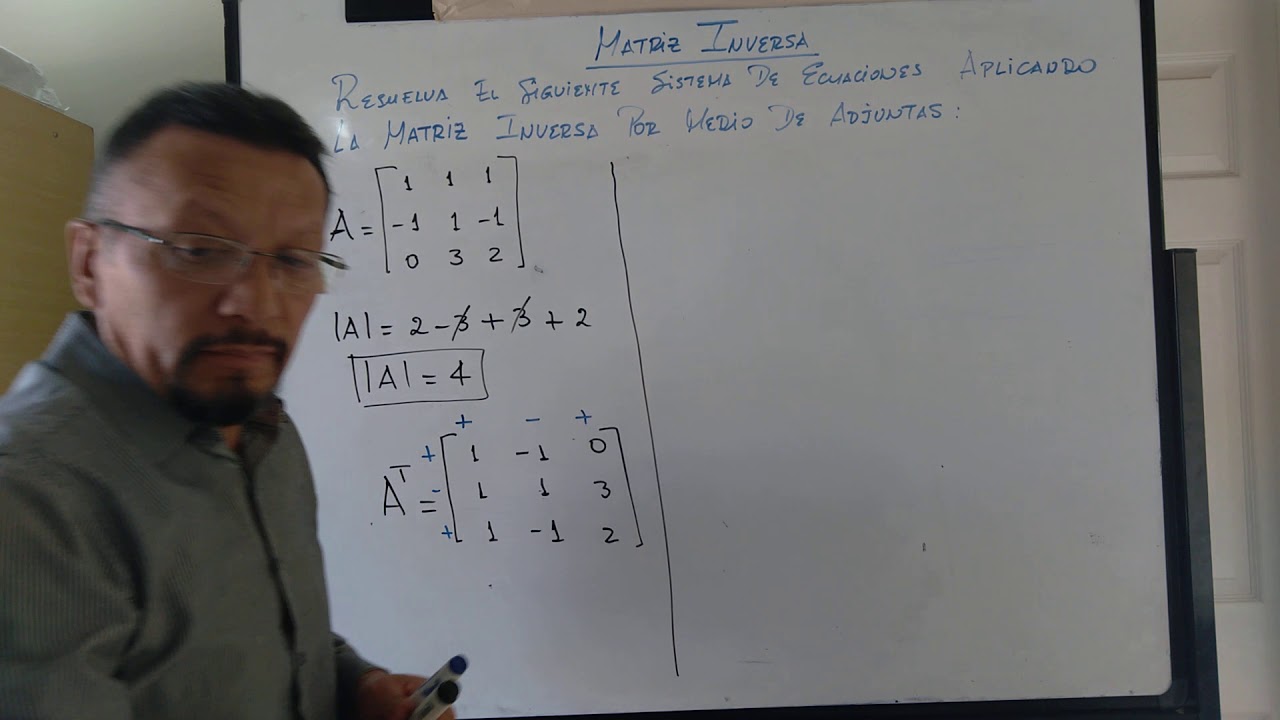 Matriz Inversa - Adjuntas - YouTube