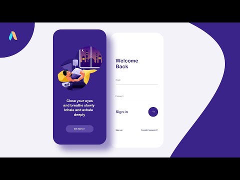 How to create Professional and Animated Login Signup Screen in kodular V2 with aia file|UI/UX Design