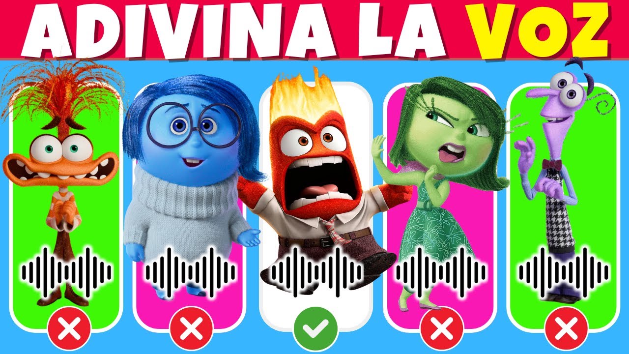 Adivina Los Personajes De INTENSAMENTE 2🥳Furia😡 Alegría😄 Miedo😱 ...