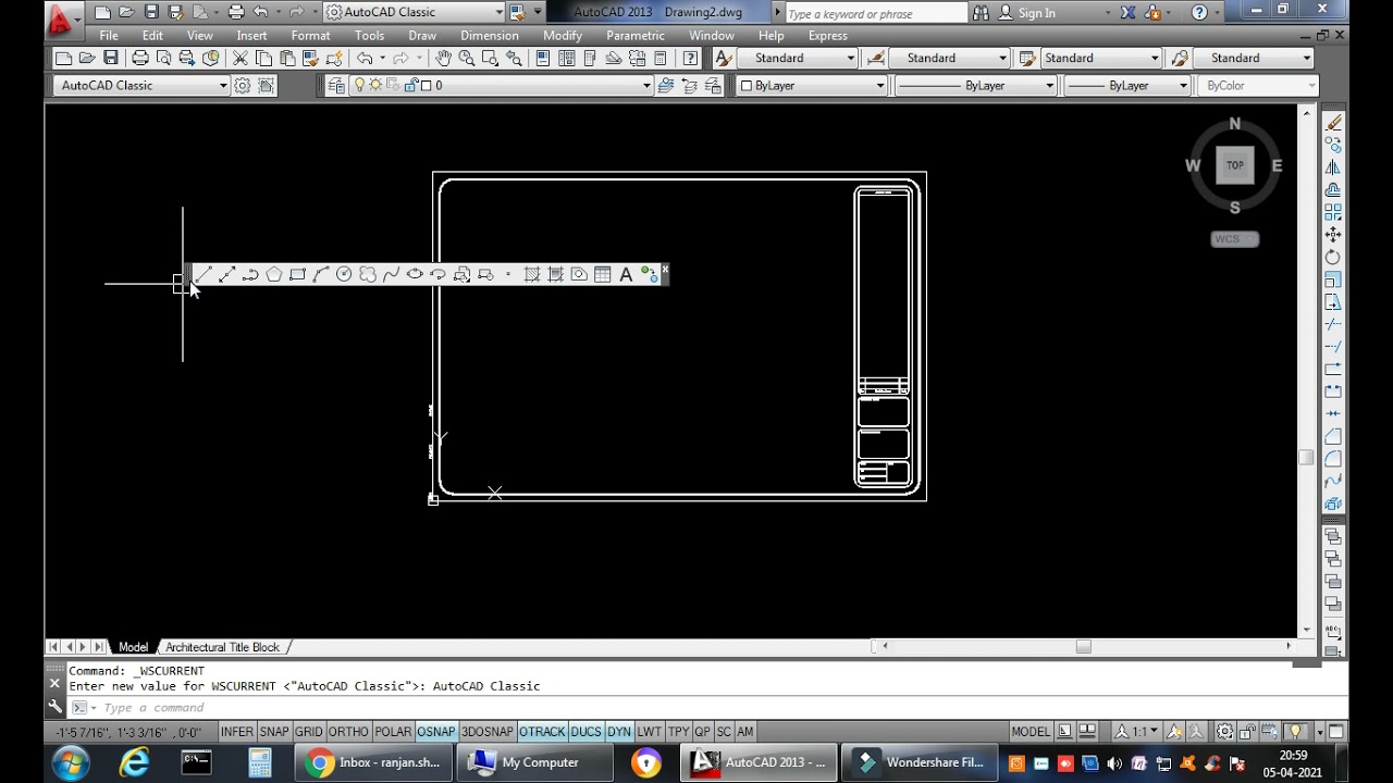 How to Lock Floating Toolbars in AUTO CAD Workspace Classic. - YouTube