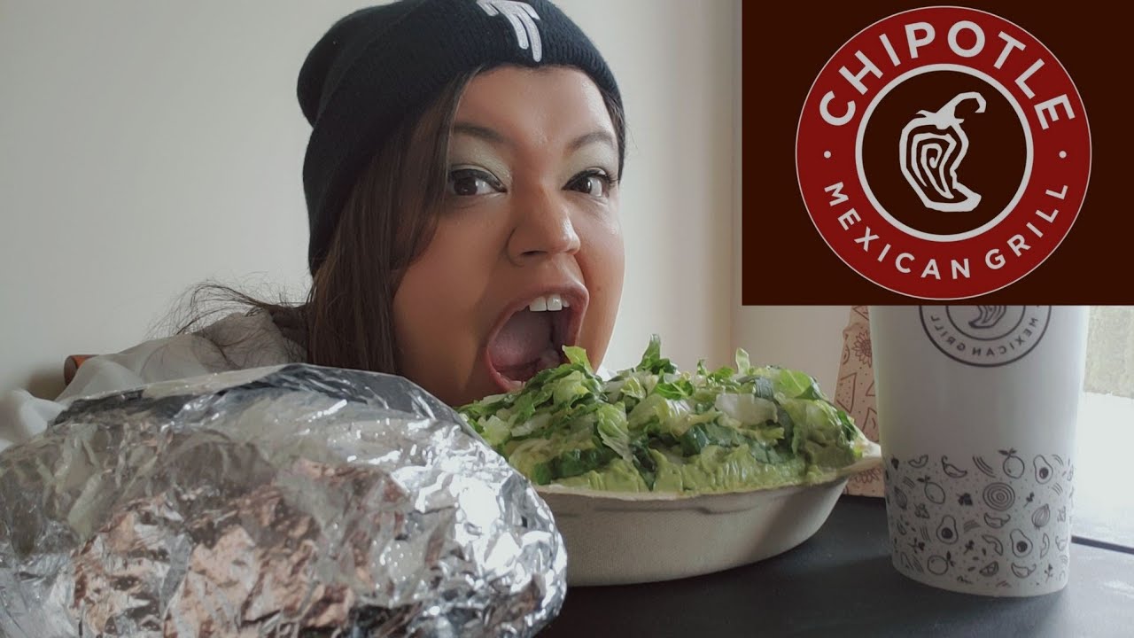 Chipotle Mukbang! Chicken bowl | New Years Goals | sofritas burrito ...