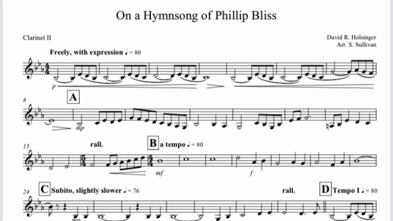 On a Hymnsong of Phillip Bliss - Clarinet Quintet - YouTube
