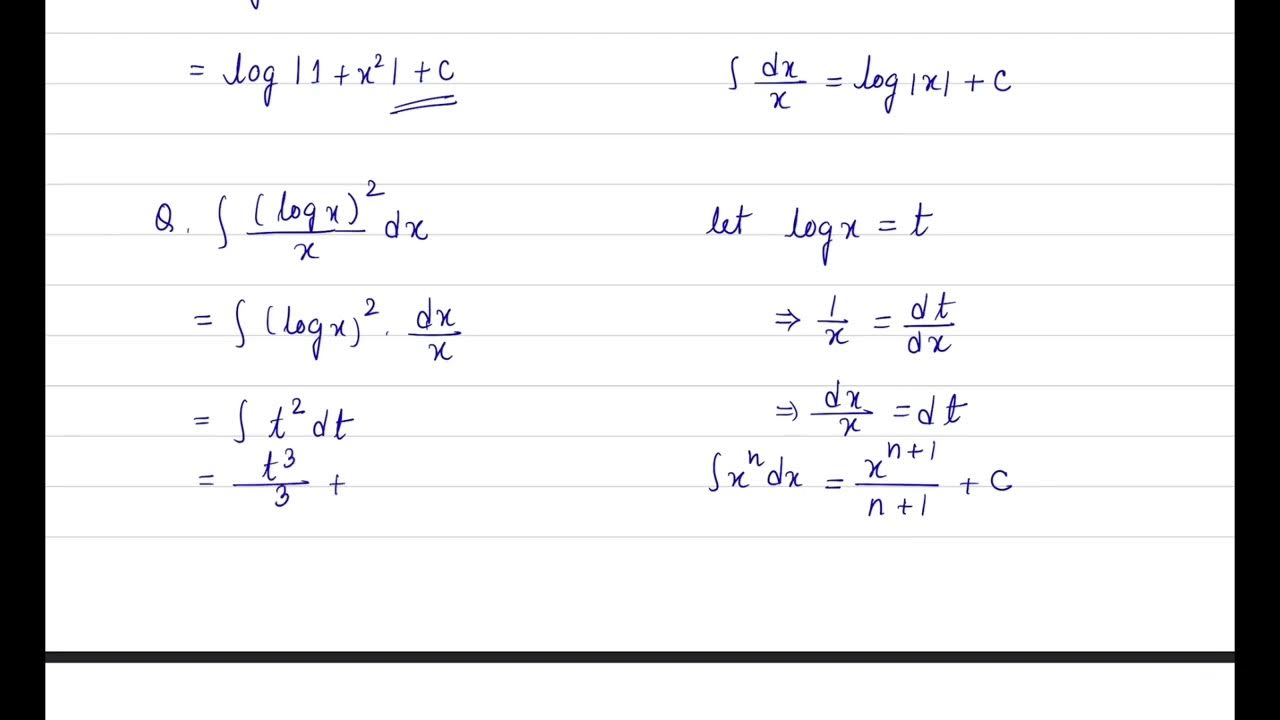 Solution of Integration questions | Calculus - YouTube