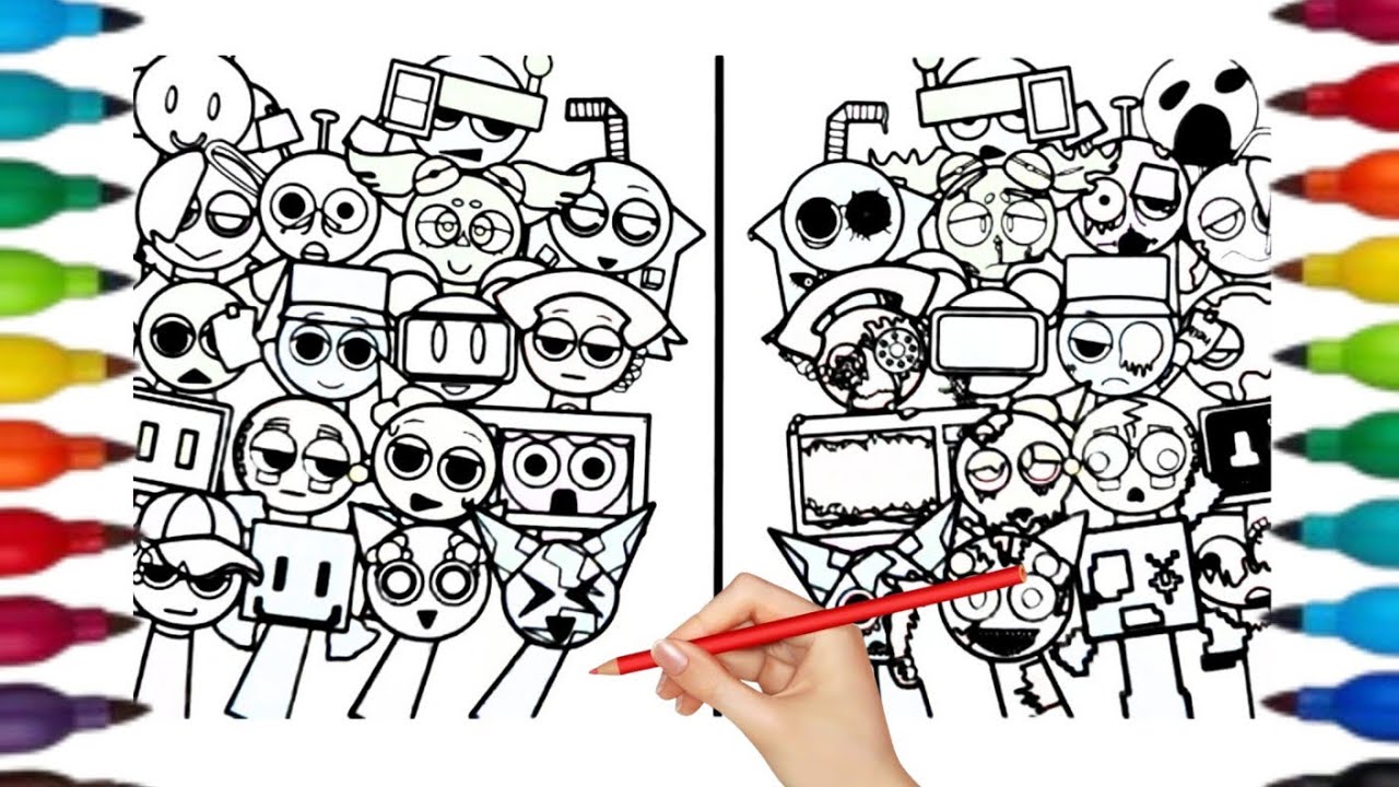 Incredibox Sprunki Big Coloring Pages/ Color All Original Sprunki OC ...