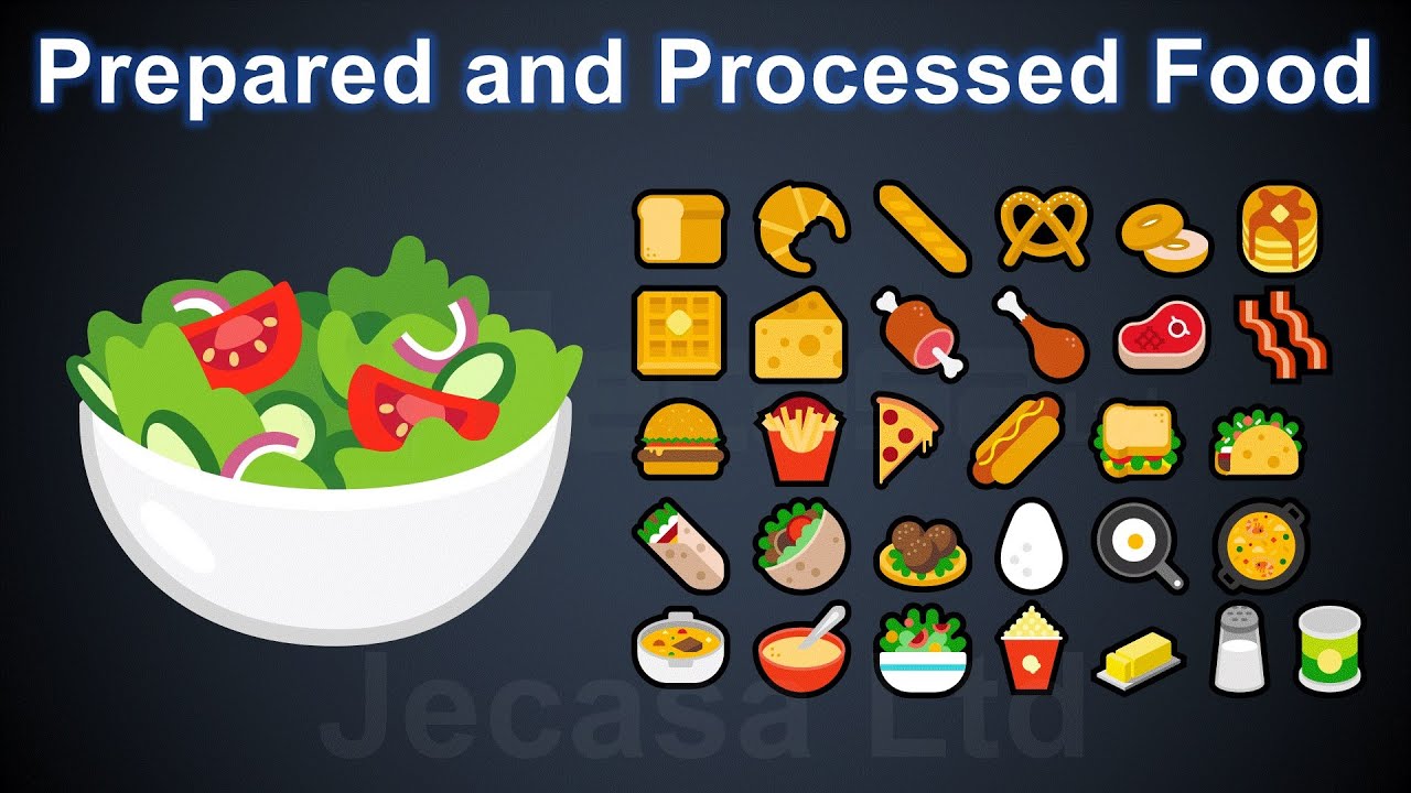 Emoji Meanings Part 19 - Prepared and Processed Food | English ...