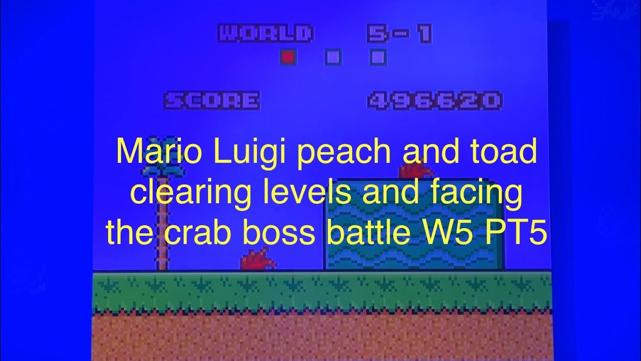 Avoiding bombs and facing the crab boss battle super Mario advance(Wii ...