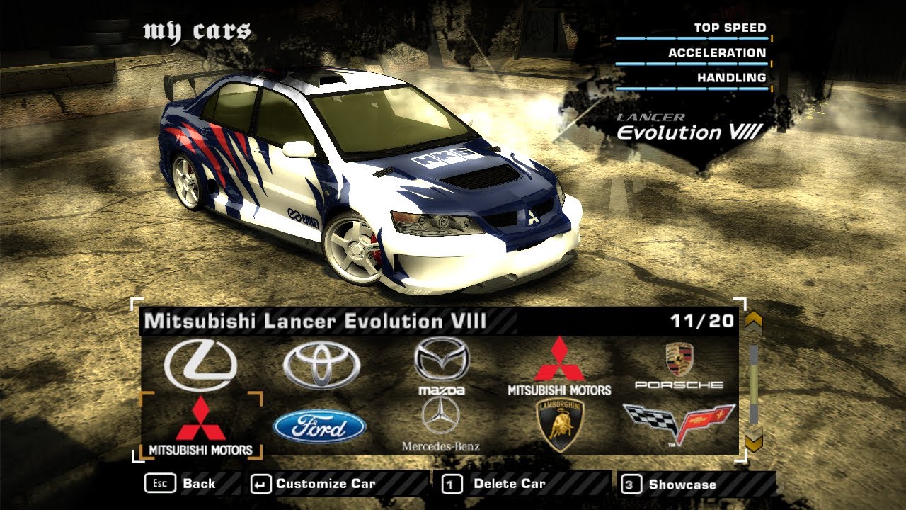 Need for Speed: Most Wanted — Mitsubishi Lancer Evolution VIII (Earl ...
