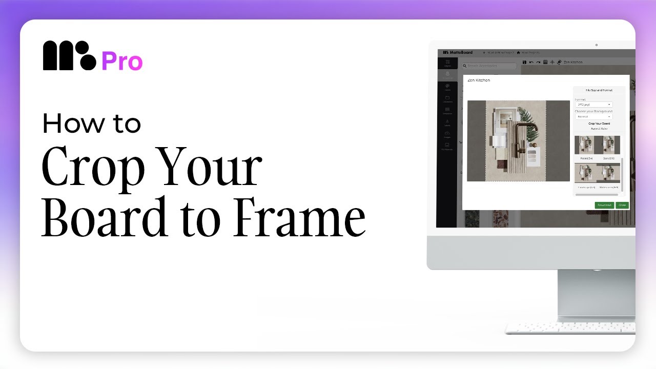 How to Crop Your Board to Frame - Mattoboard Pro Tutorial - YouTube
