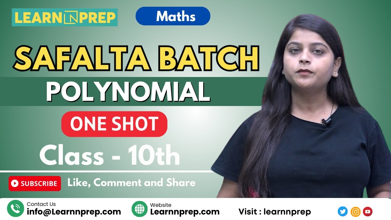 Polynomial | Maths | One Shot | Class 10th | Full Chapter #mathsclass10 #polynomials - YouTube