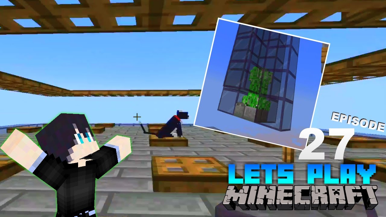 Minecraft Lets Play ep27: Sky Creeper Farm - YouTube