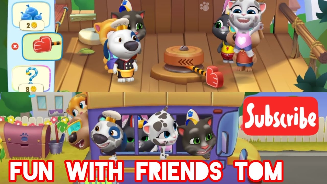 Talking.tom on the bus🚌🚎 taiking gifts🎁🌈 - YouTube