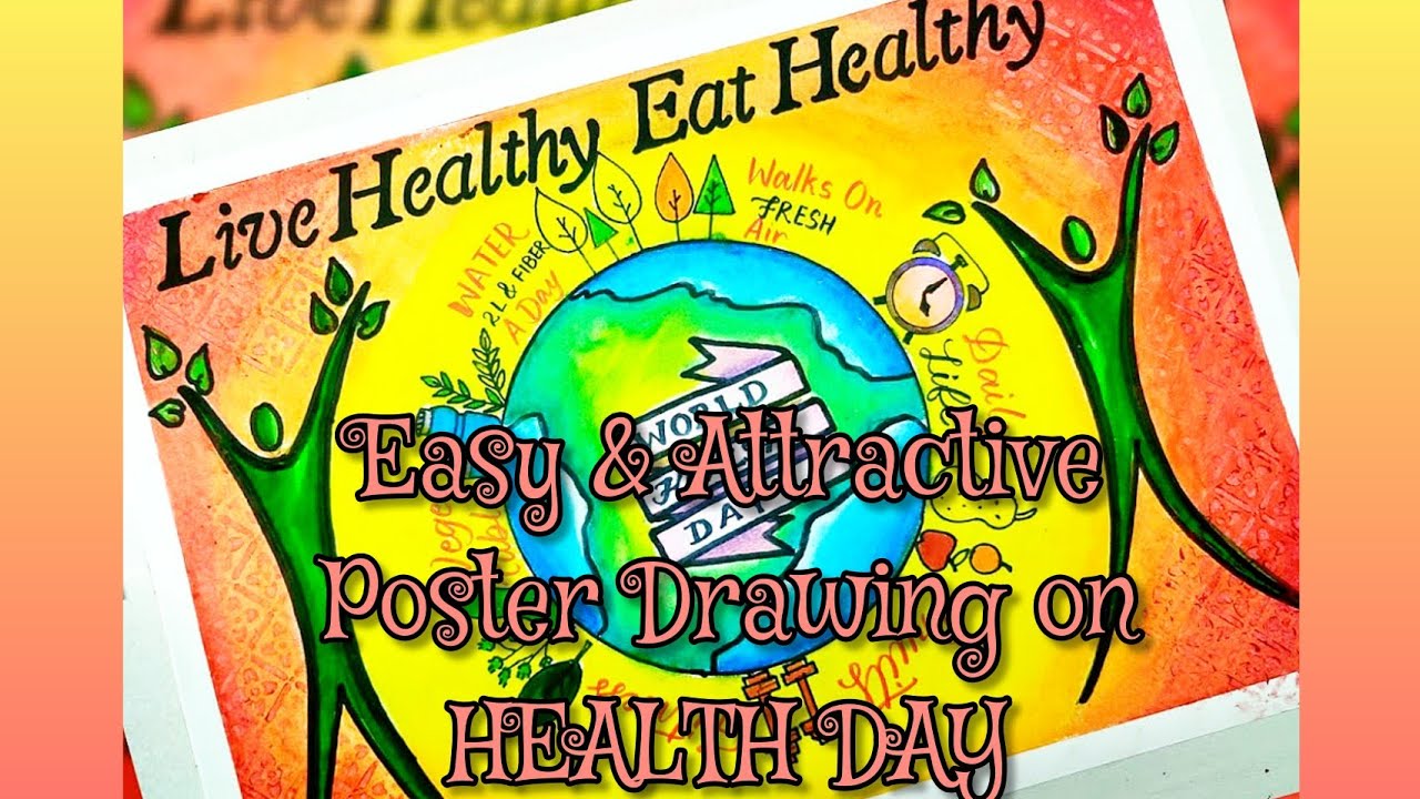 World Health Day Drawing/Easy Stay Healthy Stay Safe Poster/Health is ...