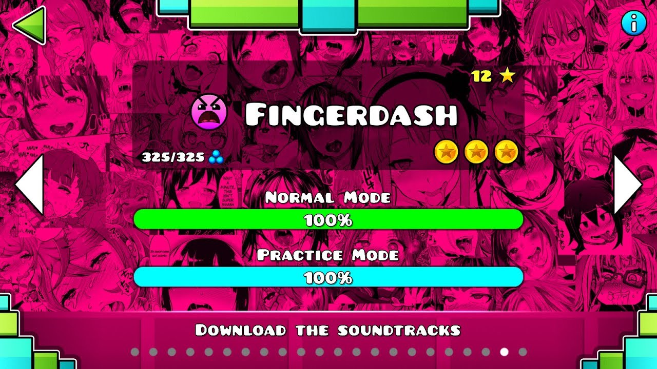 Geometry Dash Level 21 Fingerdash 100 All Coins Lcriss Youtube