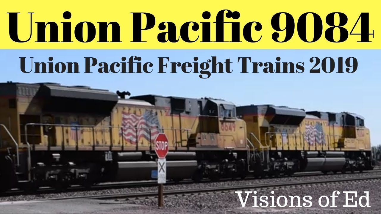 UP 9084 Leads Union Pacific Manifest Train through Daggett Railroad Crossing - #VisionsofEd ...