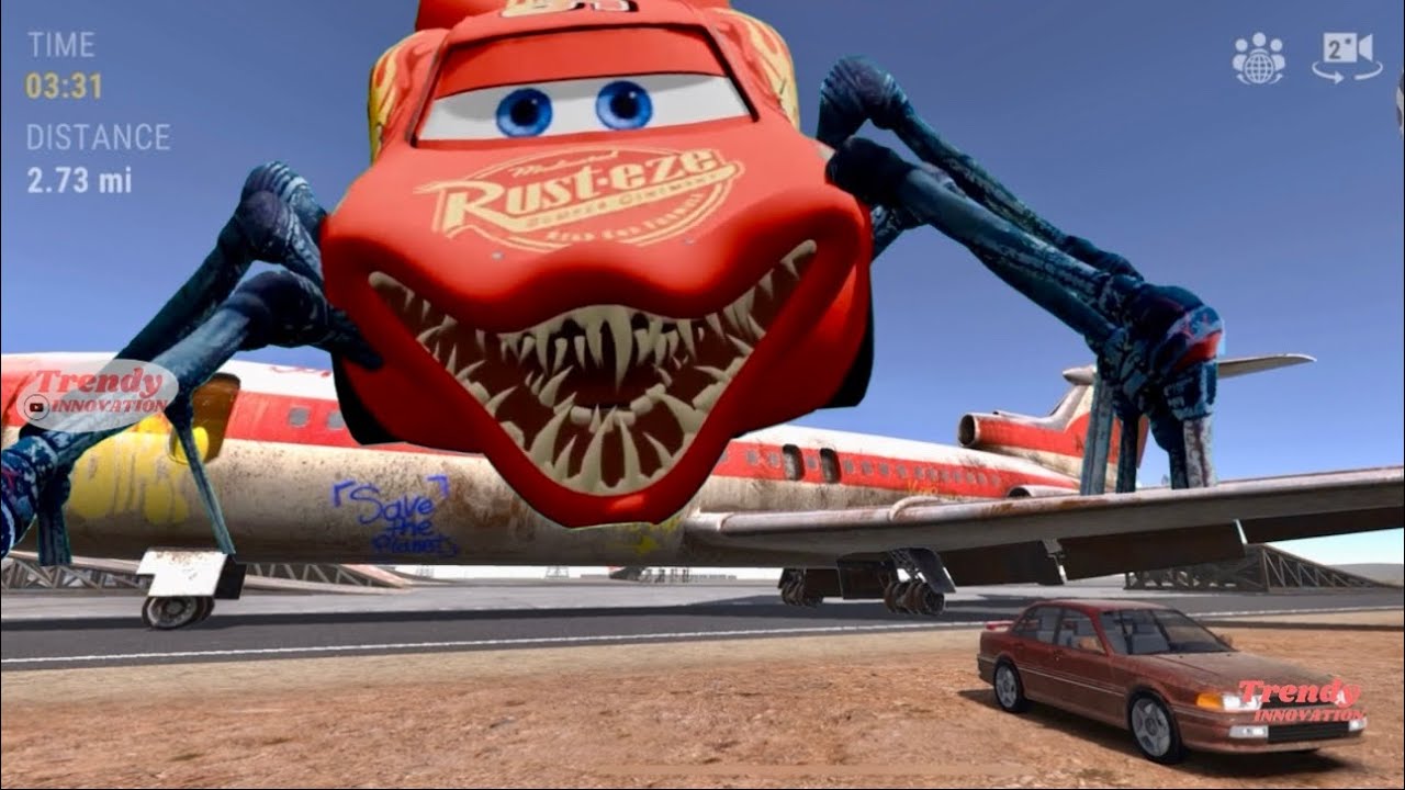 Epic Escape The Lightning McQueen New Mutant Spider from Cars | Cars VS ...