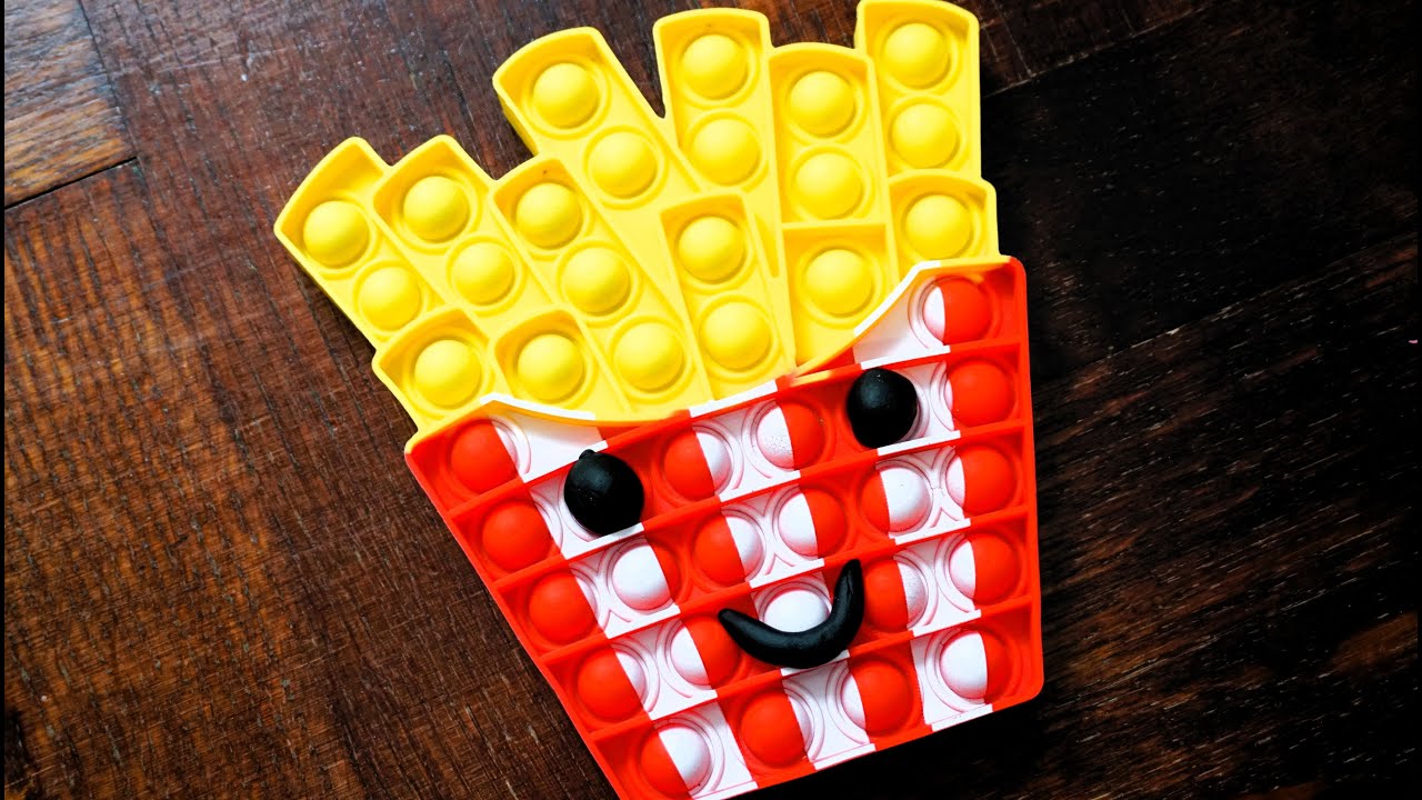 Rainbow DIY French fries pop it fidget training, Make & Play - YouTube