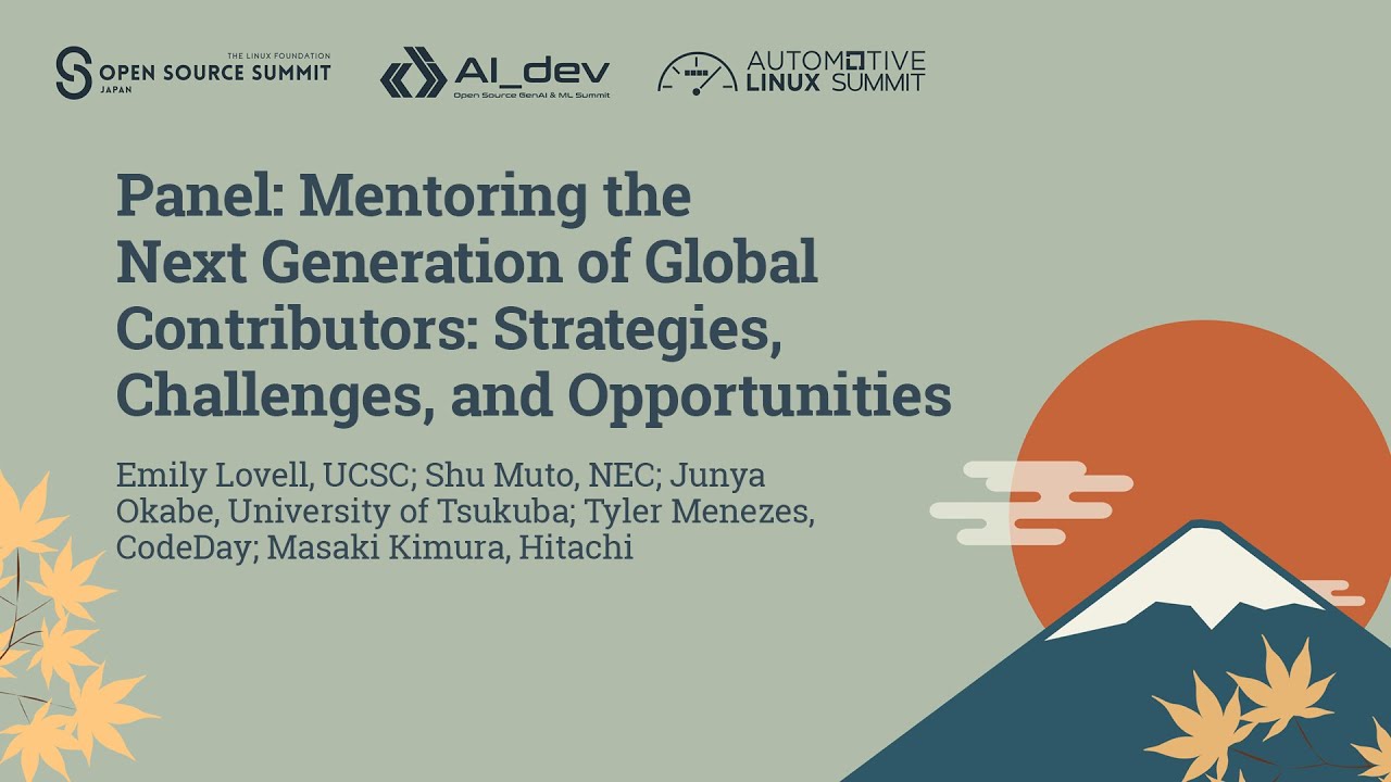 Panel: Mentoring the Next Generation of Global Contrib... Emily L, Shu ...
