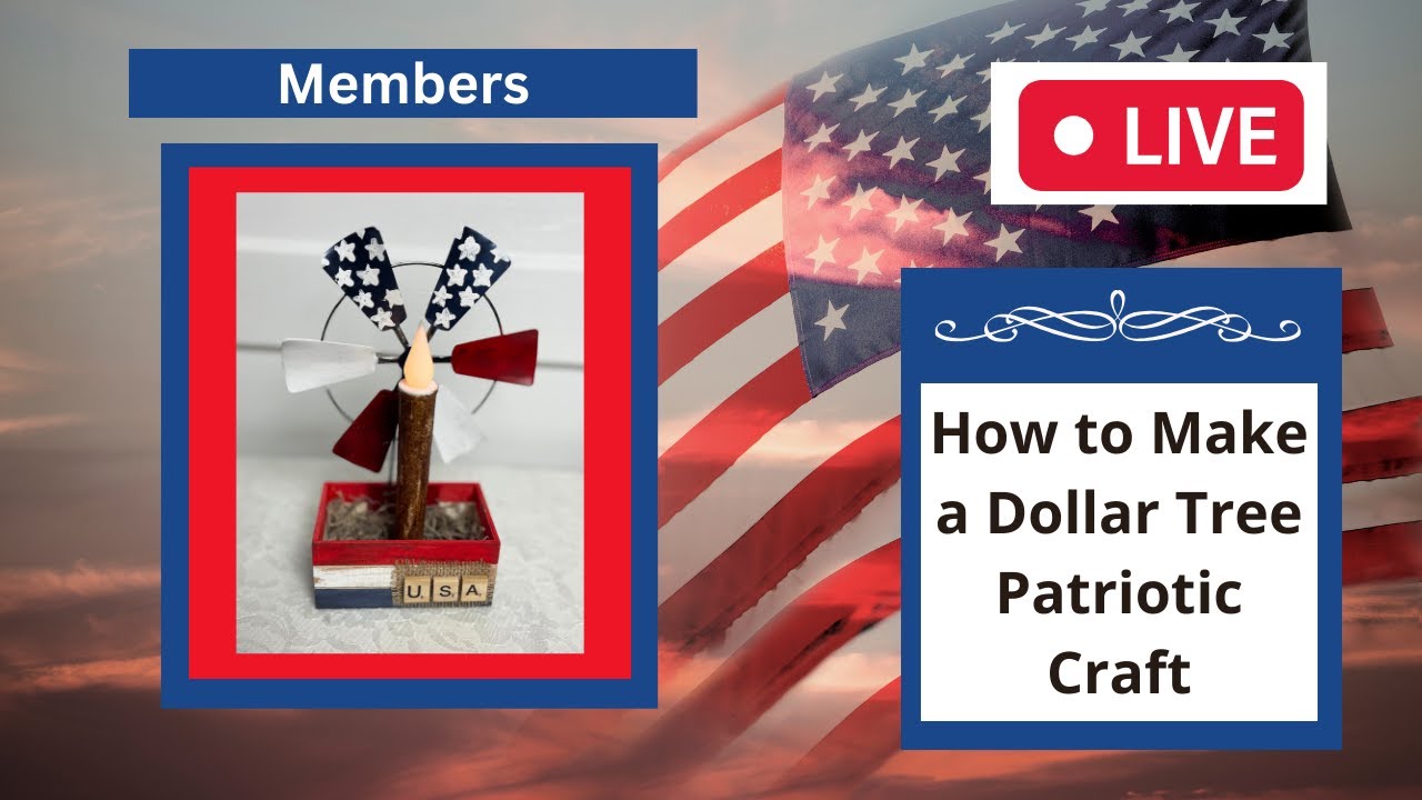 How to Make a Dollar Tree Patriotic DIY Craft, Rachel’s Unique Crafts ...