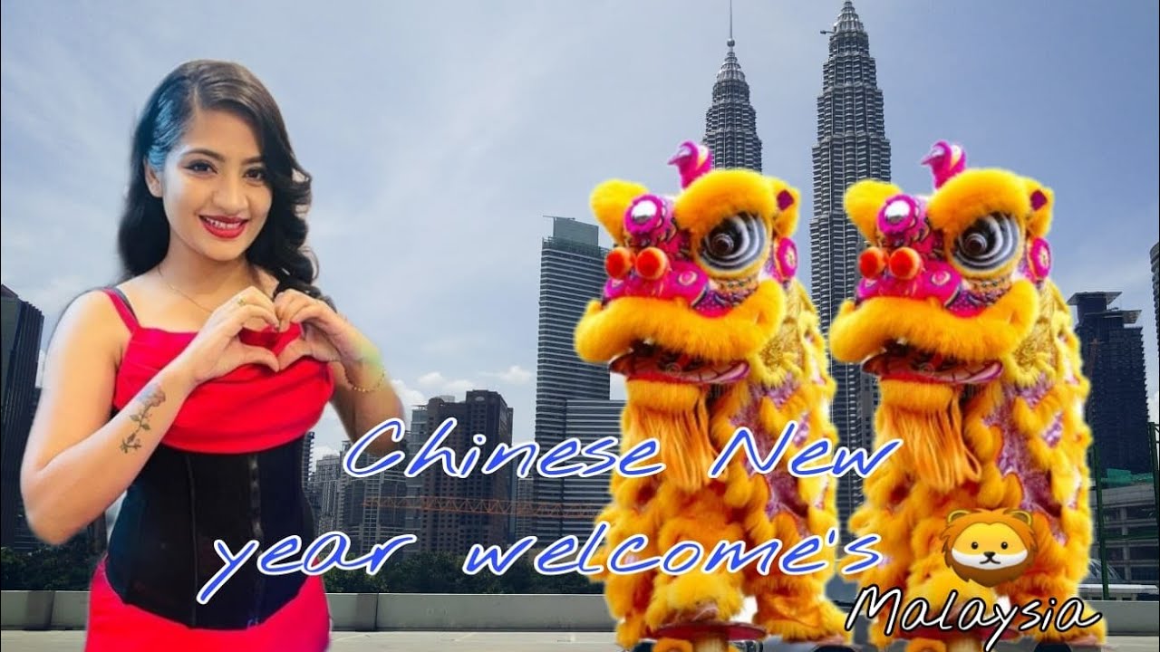 CHINESE NEW YEAR WELCOMES ♥️| LION DANCE | MALAYSIA | HIMA BINDHU - YouTube