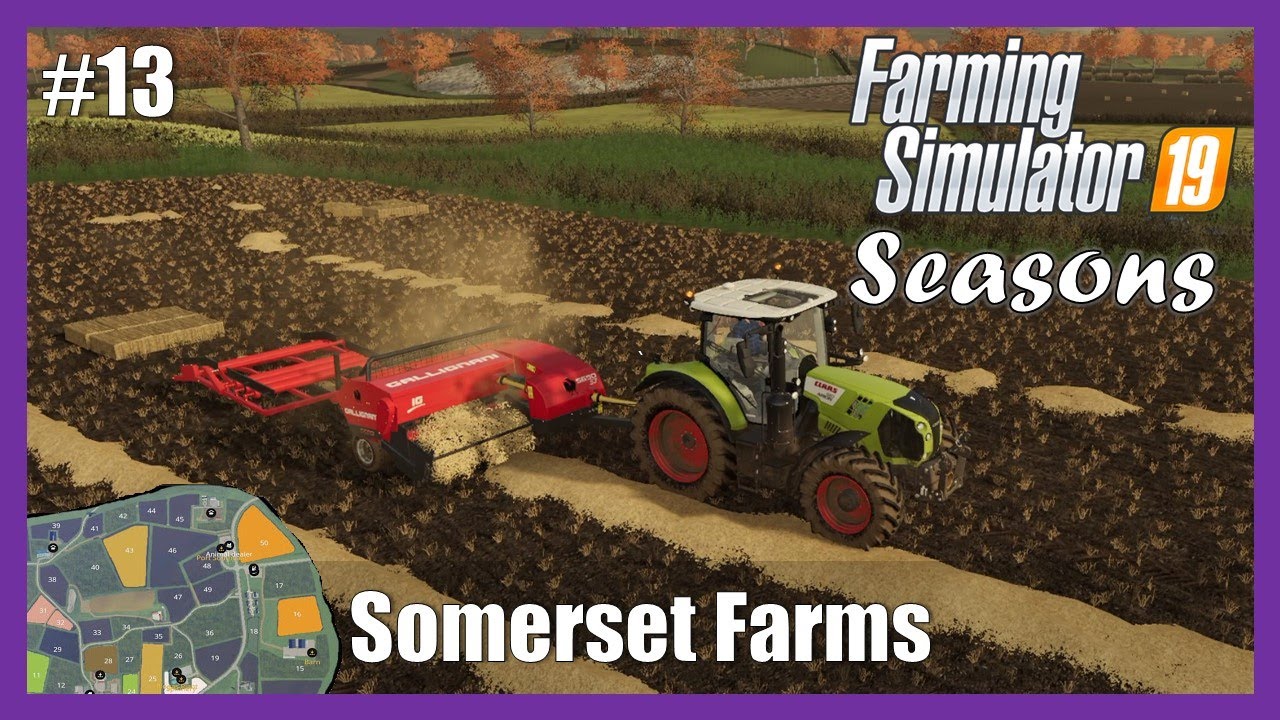 SMALL SQUARE BALES | Somerset Farms with Seasons | Farming Simulator 19 ...
