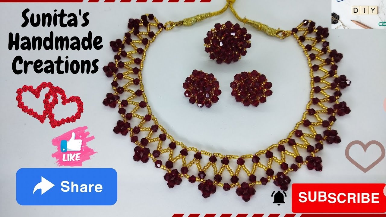 Viral Necklace Set Tutorial Nepali Pote - YouTube