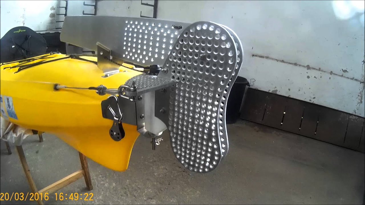 Timón artesanal para Ocean Kayak Trident 13 (Montaje en kayak) - YouTube