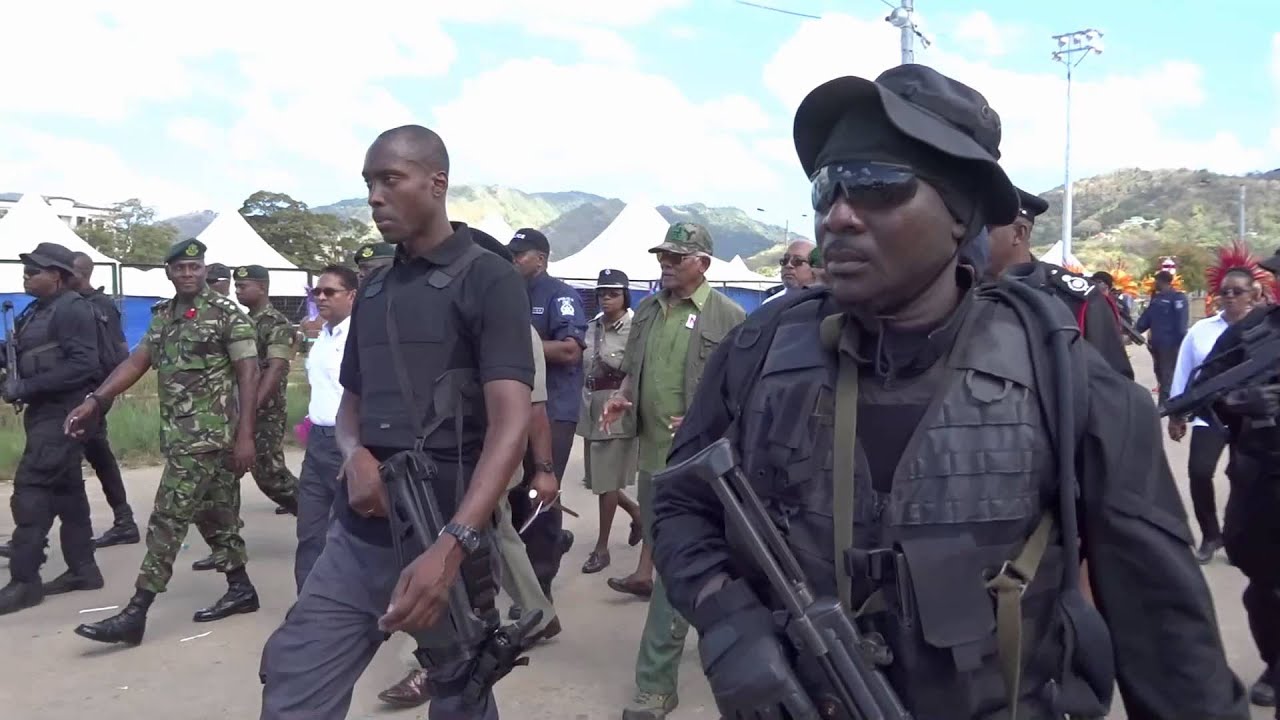 Trinidadian Police Force On Carnival Tuesday 2015 Filmed By
