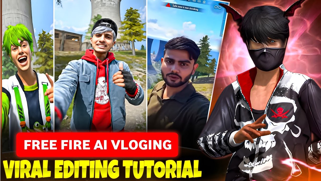 Free Fire AI Vlog Editing Tutorial 🔥 Viral FF Short Editing Tutorial ...