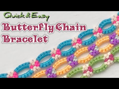 !Quick & Easy! How to make a Butterfly 🦋 Chain Bracelet - YouTube