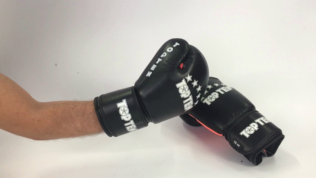 Boxerské rukavice Top Ten Basic černá oranžová - YouTube