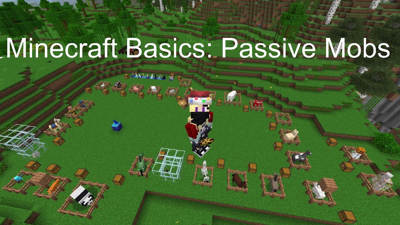 Minecraft Basics 6 Passive Mobs Youtube