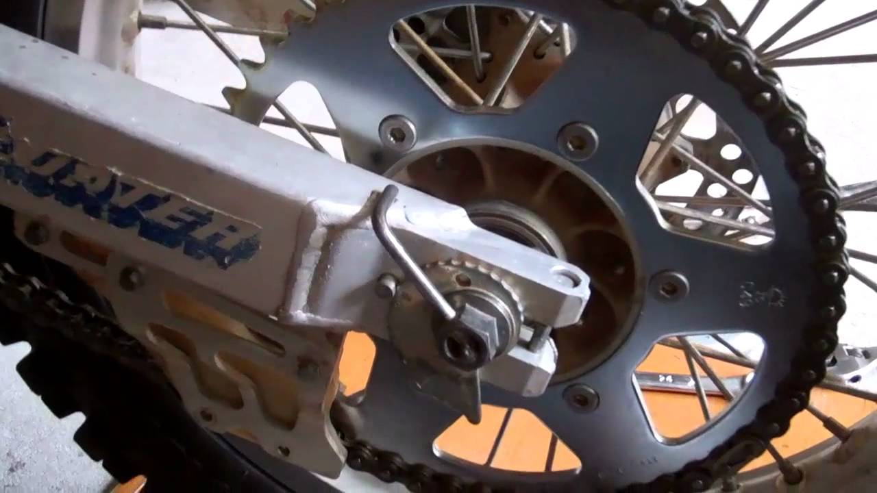 Tip for installing LARGE rear sprocket on dirtbike. - YouTube