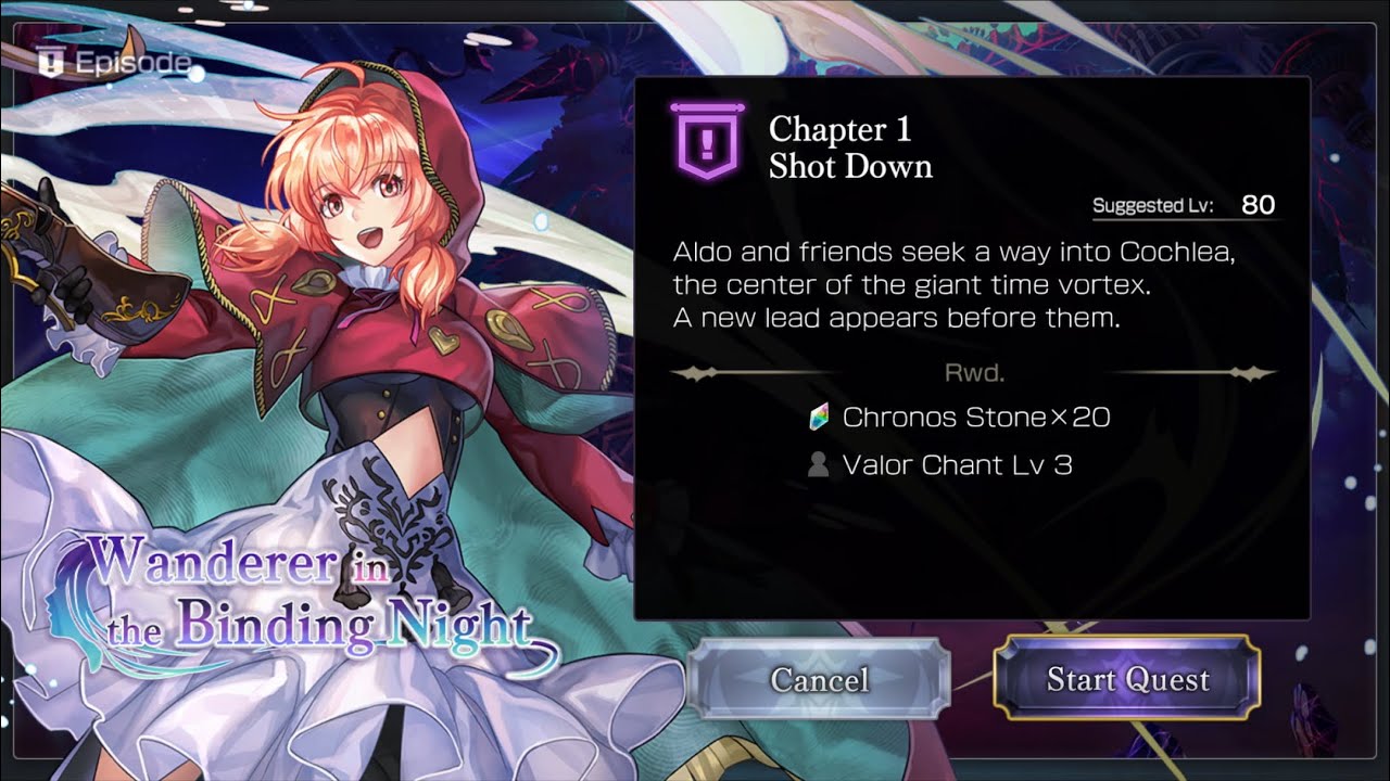 Another Eden 3.1.200 Wanderer in the Binding Night Chapter 1 "Shot Down" Story Walkthrough Part ...