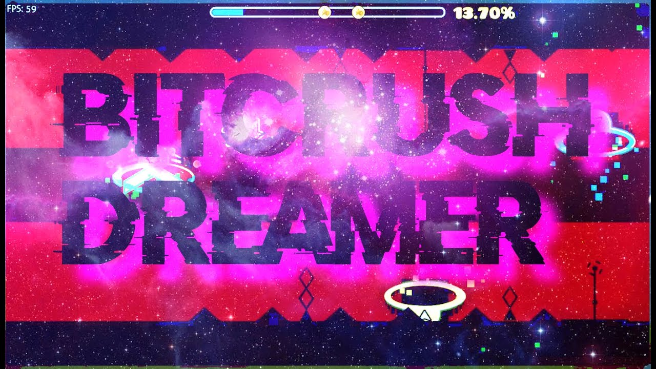 "Bitcrush Dreamer" (all coins) | geometry dash daily level | By ...