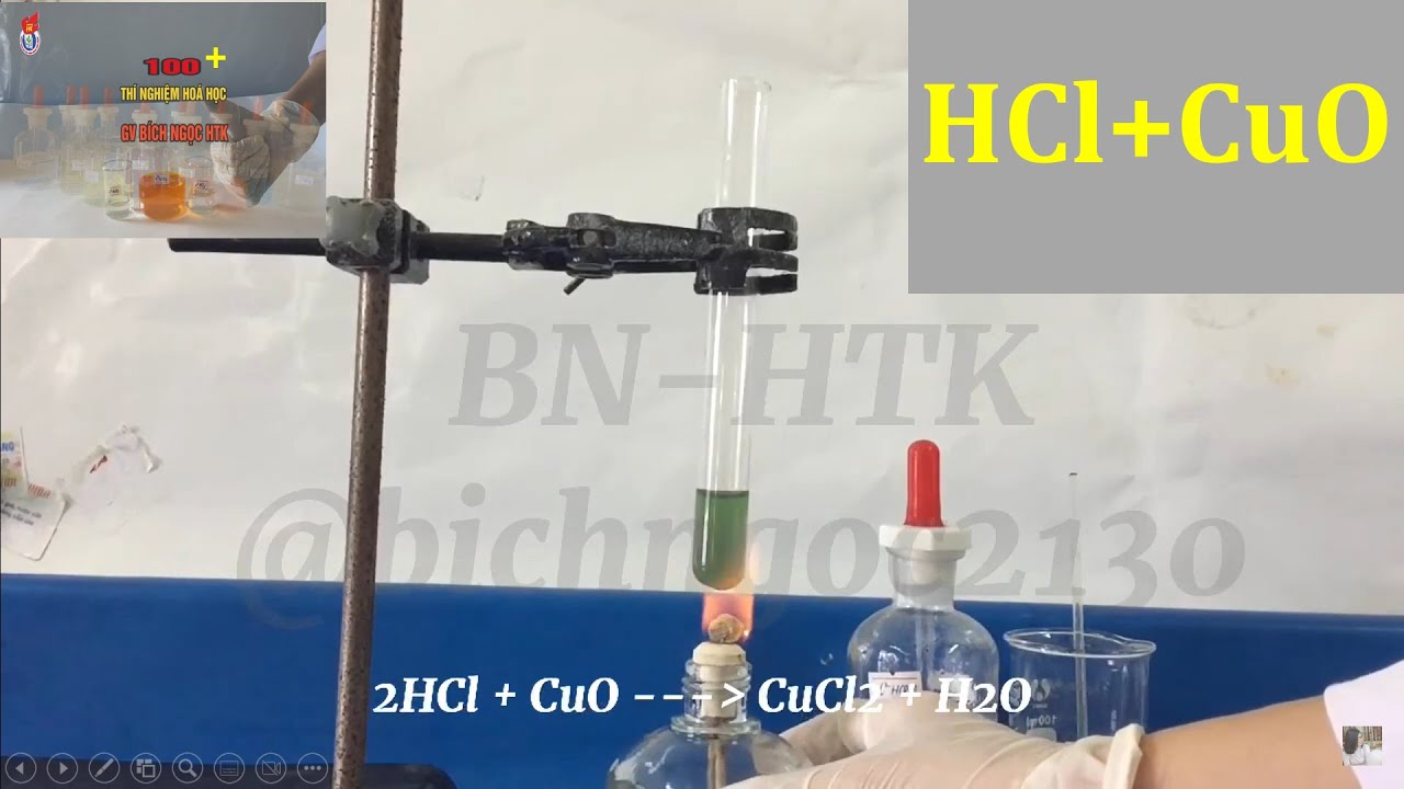 DUNG DỊCH HCl TÁC DỤNG VỚI CuO #thinghiemhoahoc #oxide #CuO #KHTN8 # ...