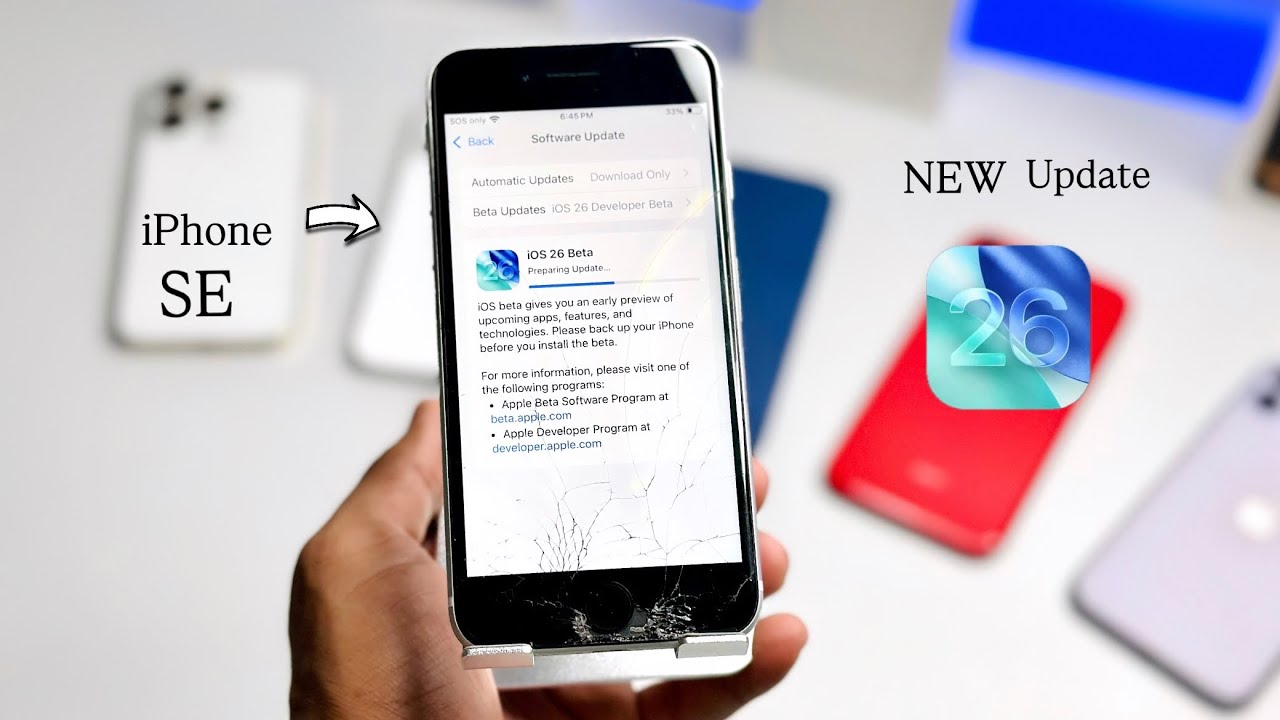 How to update iPhone SE on iOS 26 | iOS 26 on iPhone SE 2 - New Features - YouTube