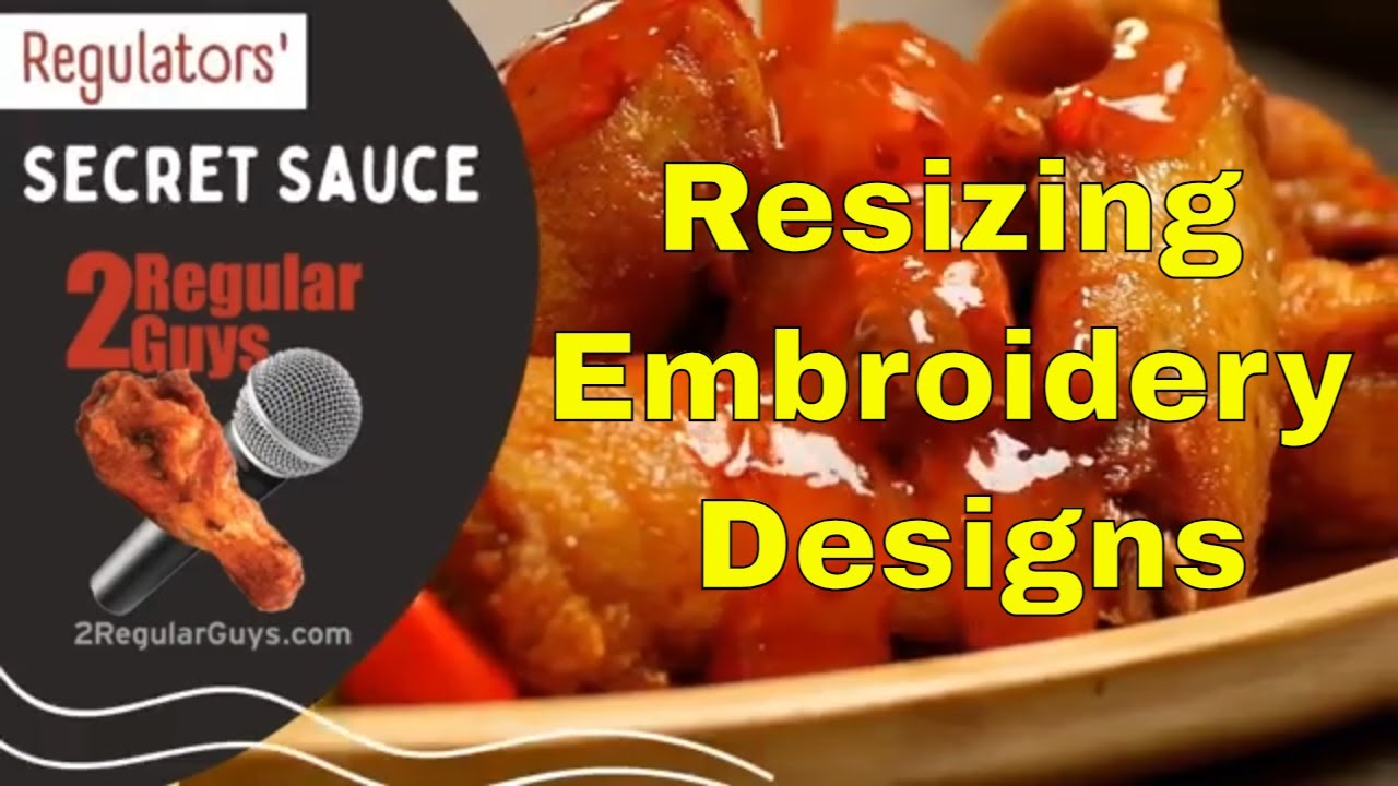Resizing Embroidery Designs - YouTube
