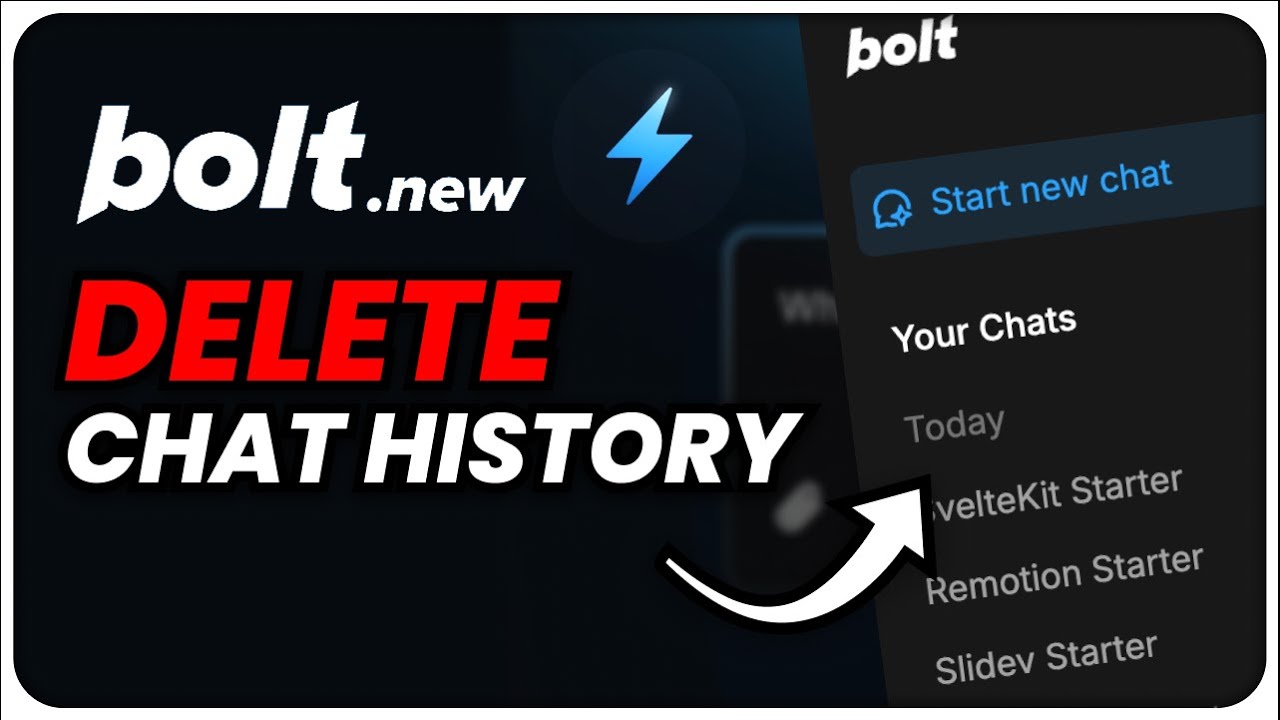 How To Delete Bolt.new Chat History - Clear Bolt Conversations - YouTube