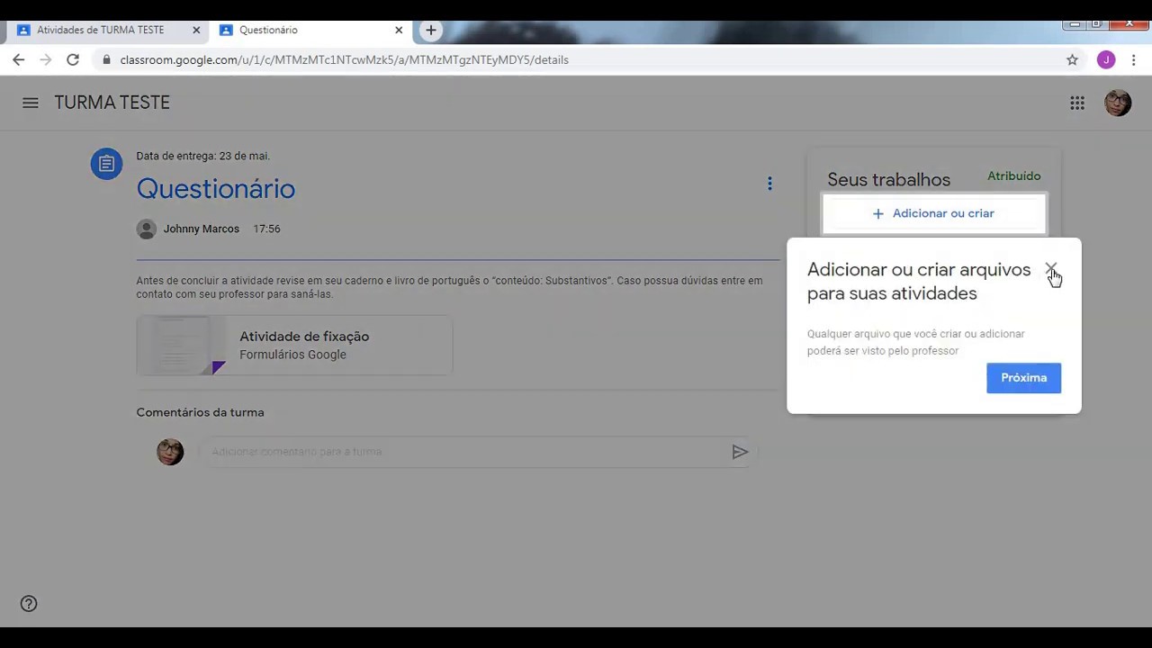 Google Classroom - Tutorial 2 Aluno - YouTube