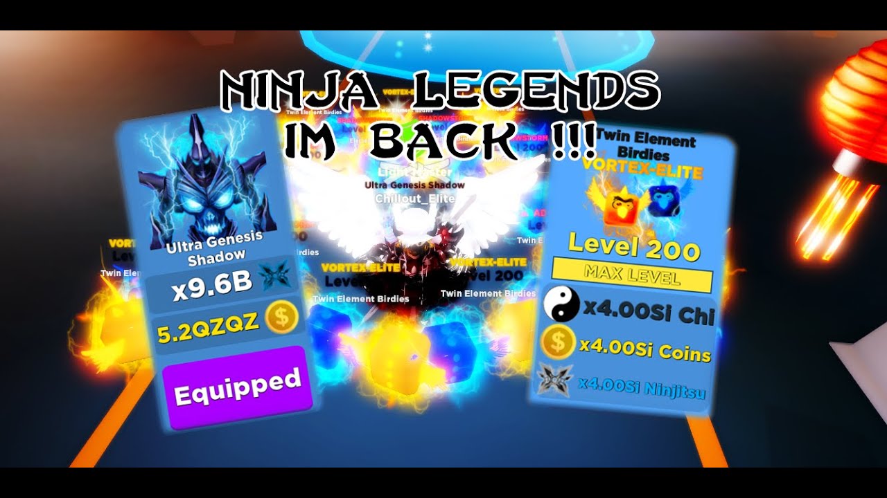 Ninja Legends back ! max rank , max sword , ,max element ,the best pets ...