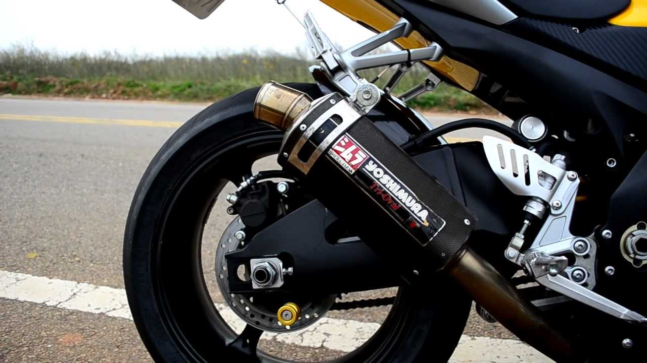 SUZUKI GSX-R 1000 K7 with Yoshimura Tri-Oval exhaust sound - YouTube