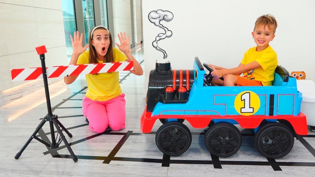 Vlad and Niki- kids train for children - YouTube