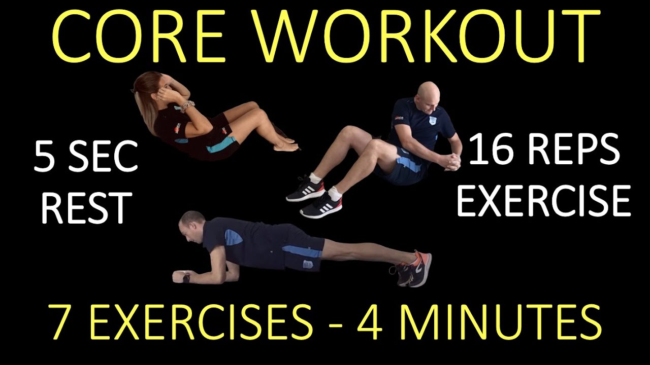 Core workout - 16 reps/5 seconds rest - YouTube